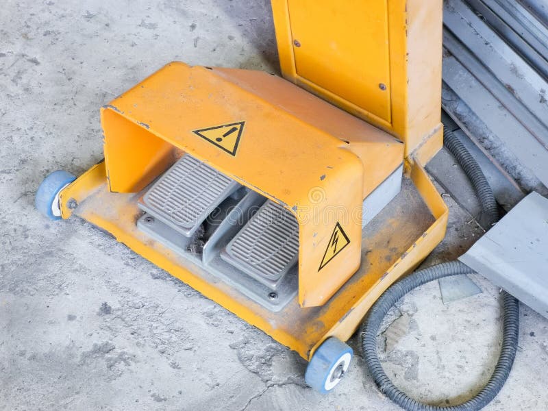 Image Of Dusty Foot Switch To Control Machine Operation Stock Image Image Of Construction