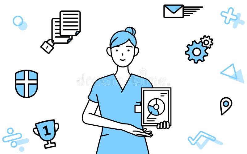 Nursing Assistant Line Drawing Stock Illustrations – 397 Nursing ...