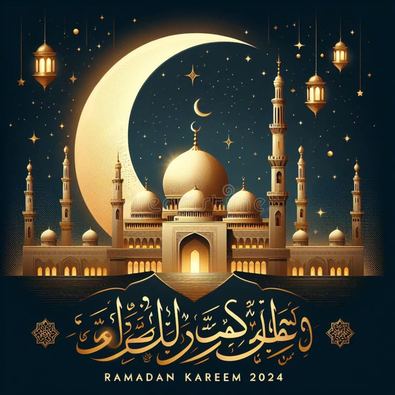 Aesthetic Illustration To Welcome Ramadan Kareem in 2024 Stock ...