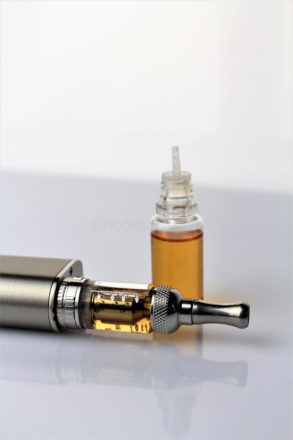 An Image of a E Cigarette with Liquid and Copy Space Stock Photo ...
