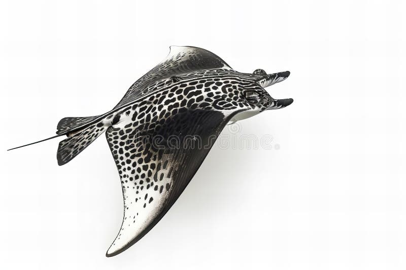 Image of an Eagle Ray, Flying in the Air, Isolated on White Background ...
