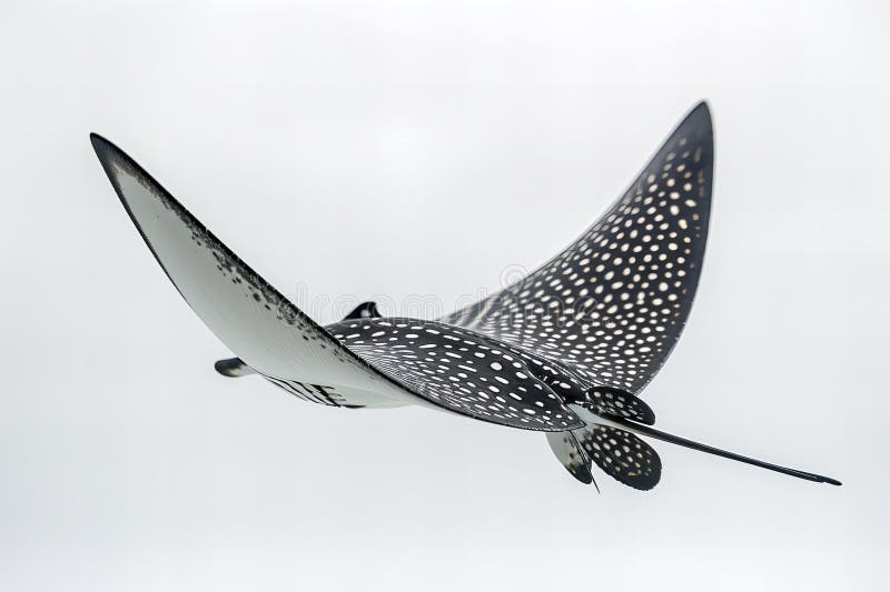 Image of an Eagle Ray, Flying in the Air, Isolated on White Background ...