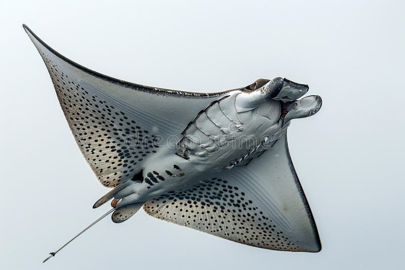 Image of an Eagle Ray, Flying in the Air, Isolated on White Background ...