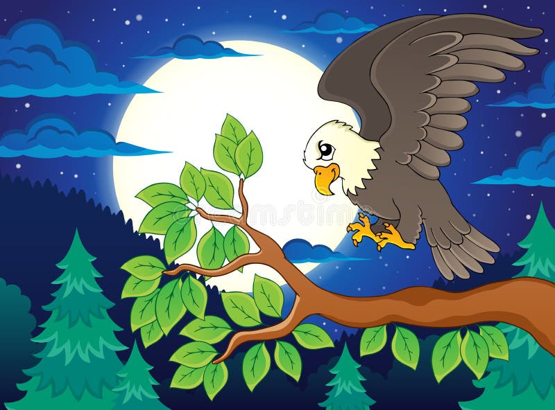 Image with eagle theme 2 stock vector. Illustration of nature - 54543249