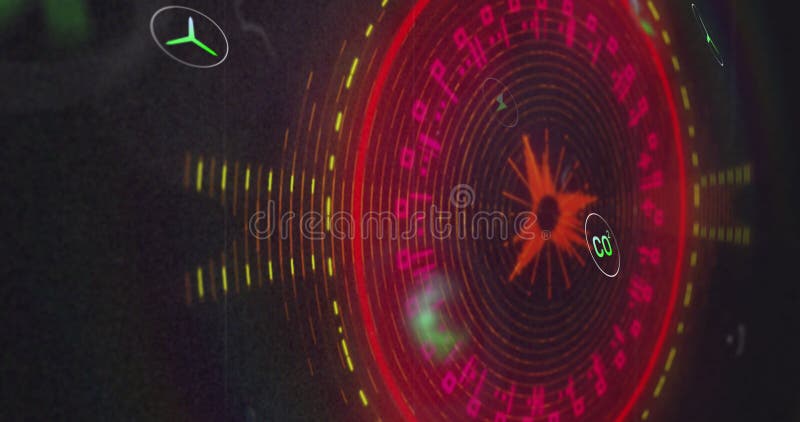 Image of Ecology Icons Over Scope Scanning Stock Illustration ...