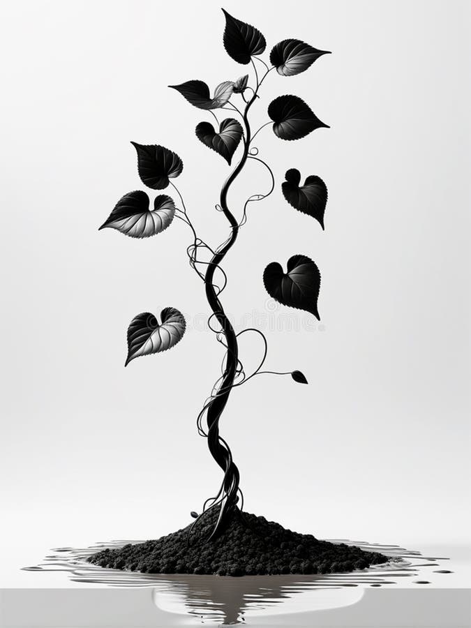 Floral Canopy: Beautiful Tree Shape with Blooming Flower Stock ...