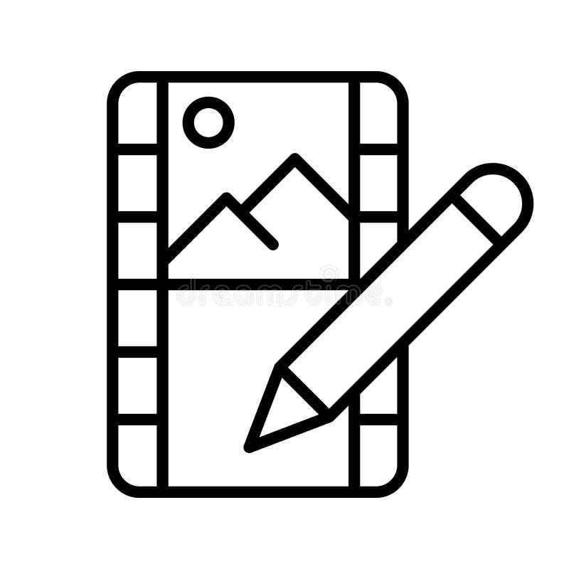 Image Editing Icon Vector Set. Online Editor Illustration Sign ...