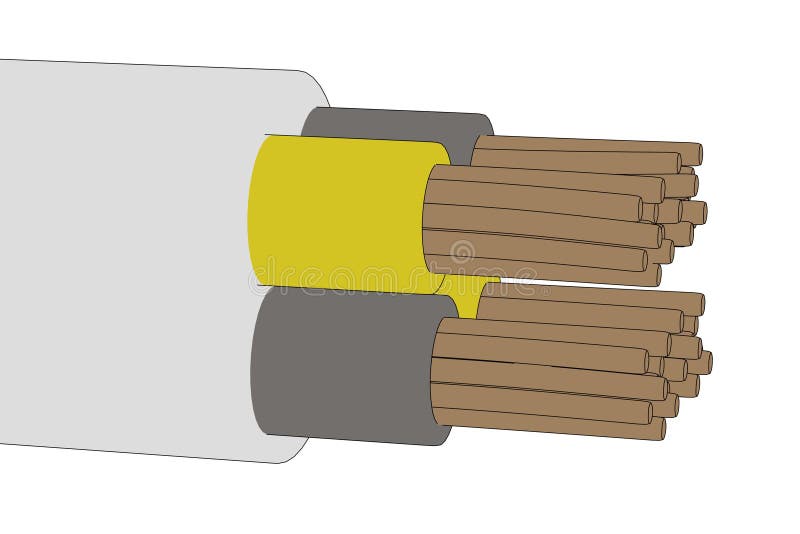 Electric cable stock illustration. Illustration of cartoon - 38946981
