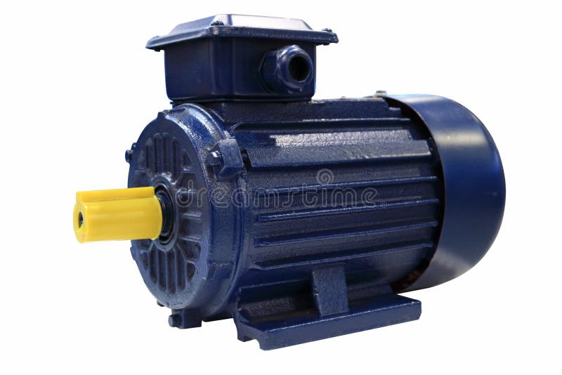 The Image of an Electric Motor. Isolated on White Stock Image - Image ...