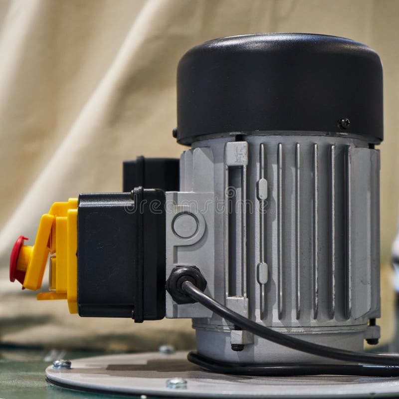 Electric Motor with Safety Switch Stock Image - Image of cutout ...