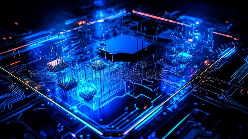 An Image of an Electronic Circuit Board. Generative AI Stock ...