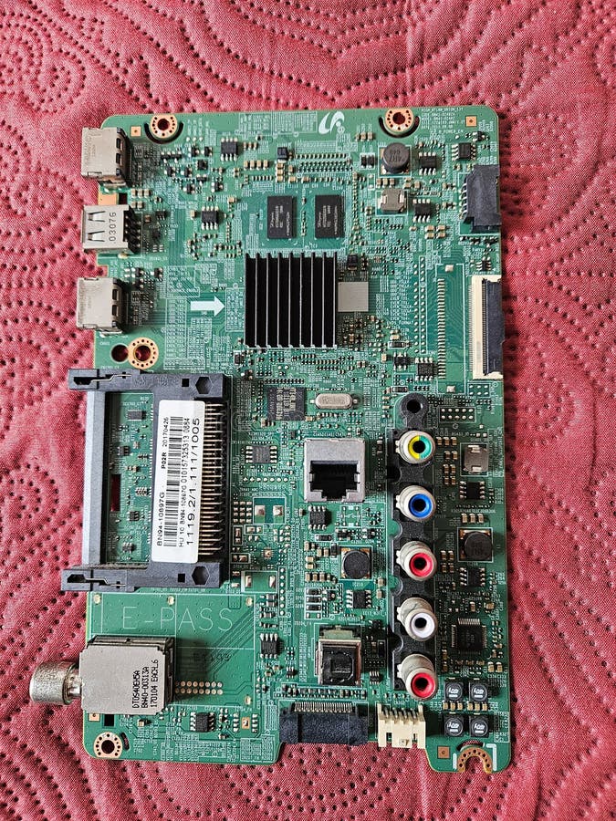 Image of an Electronic Circuit Board of a TV Stock Image - Image of ...