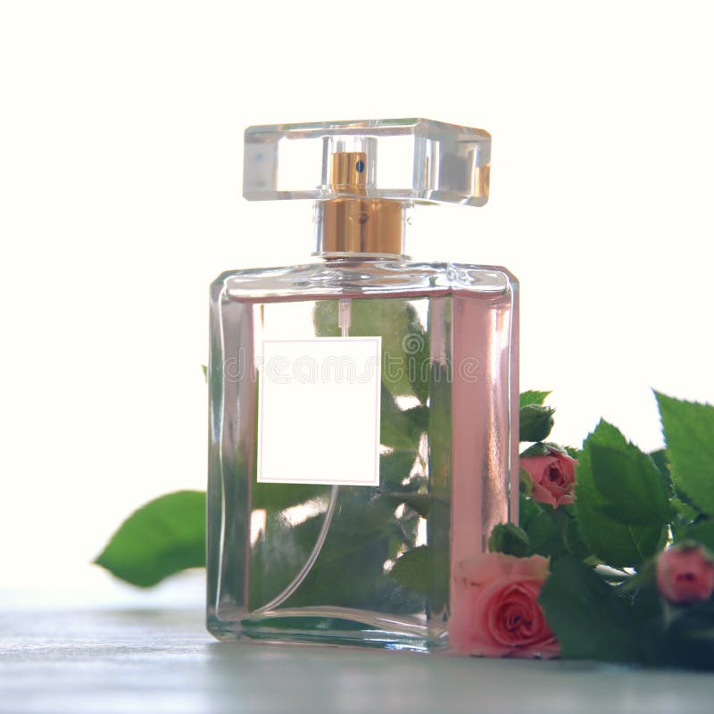 Image of Elegant Perfume Bottle. Back Light Photo Stock Image - Image ...
