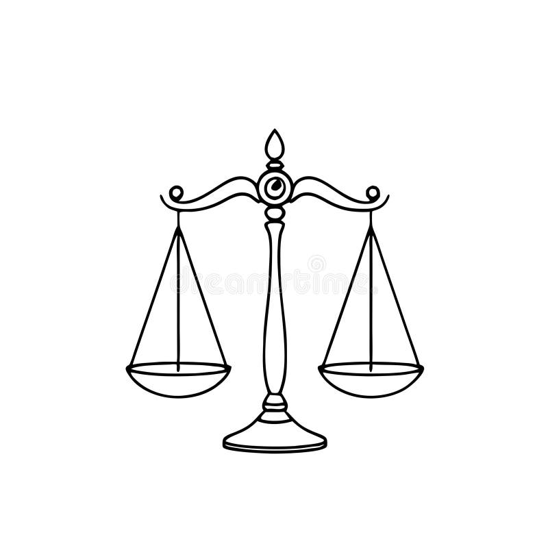 Elegant Scales of Justice Symbol Representing Fairness Balance Legal ...