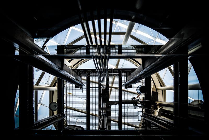 Image of the Elevator Structure Stock Photo - Image of motors, engine ...