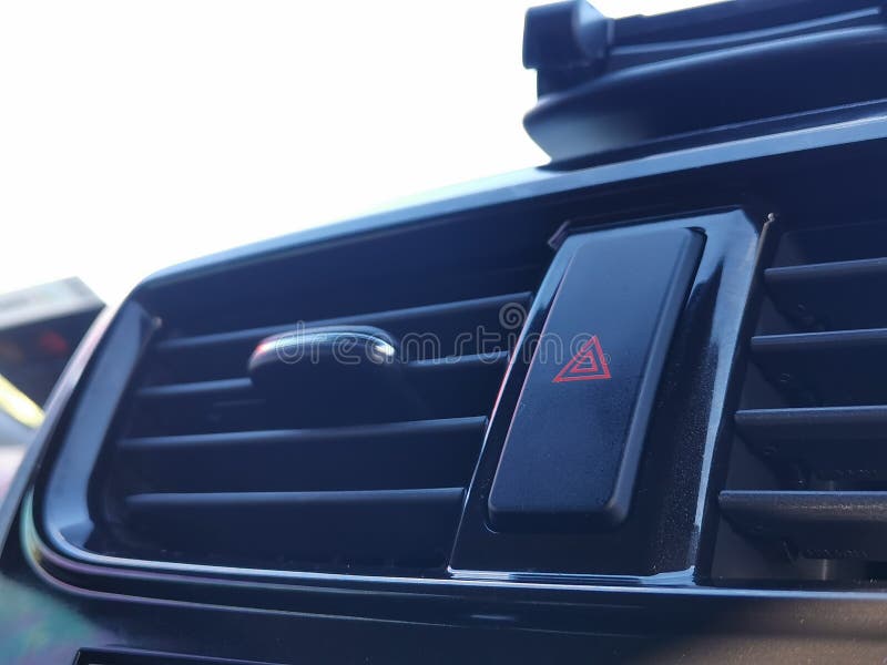 Image of Emergency Button on the Car Dashboard. Stock Photo - Image of ...