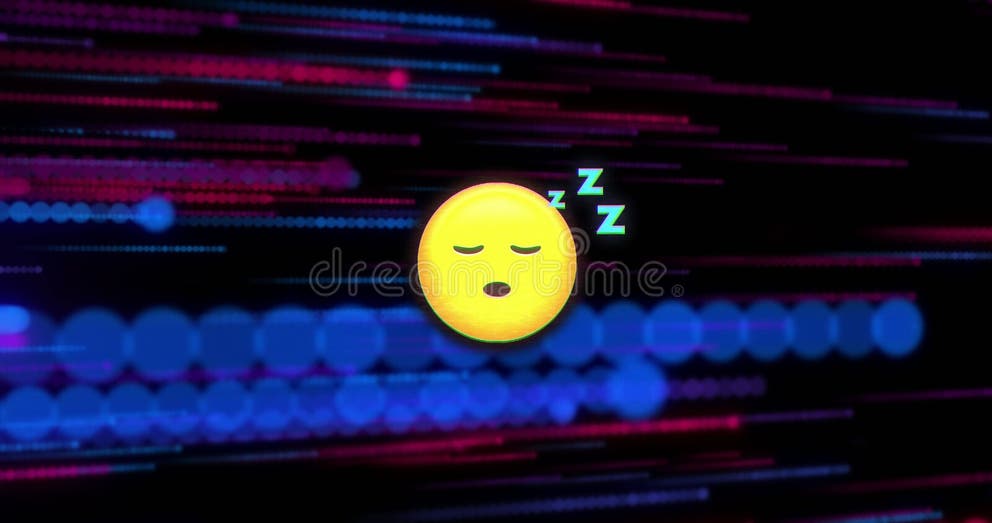 Image of Emoji Icon Over Blue and Red Spots Stock Illustration ...