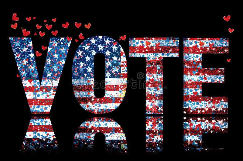 Patriotic Voting Encouragement in American Flag Colors Stock Photo ... Patriotic Voting Encouragement in American Flag Colors Stock Photo ...