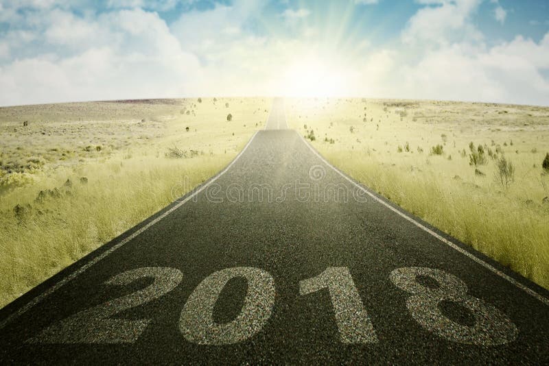 Asphalt Road with Numbers 2018 Stock Image - Image of empty, highway ...