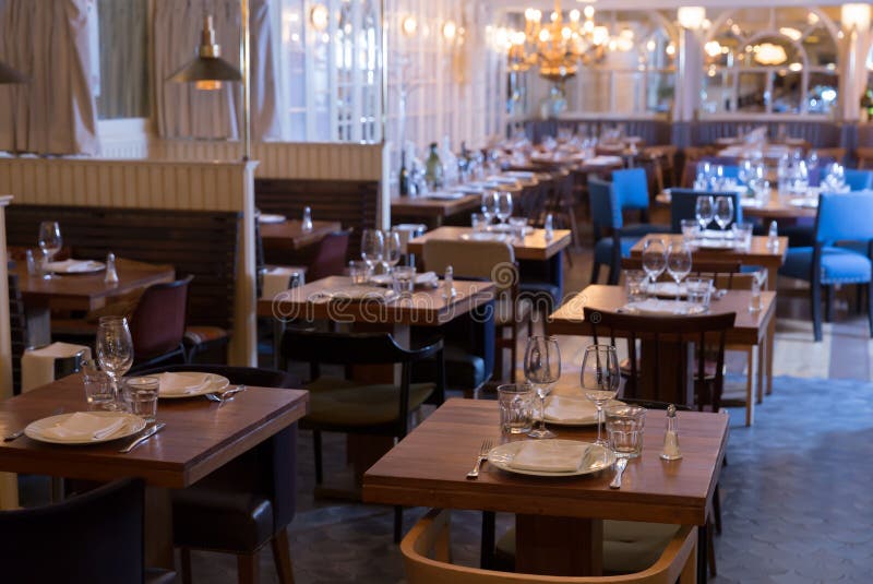 Image of Empty Hall Restaurant Stock Image - Image of black, atmosphere ...