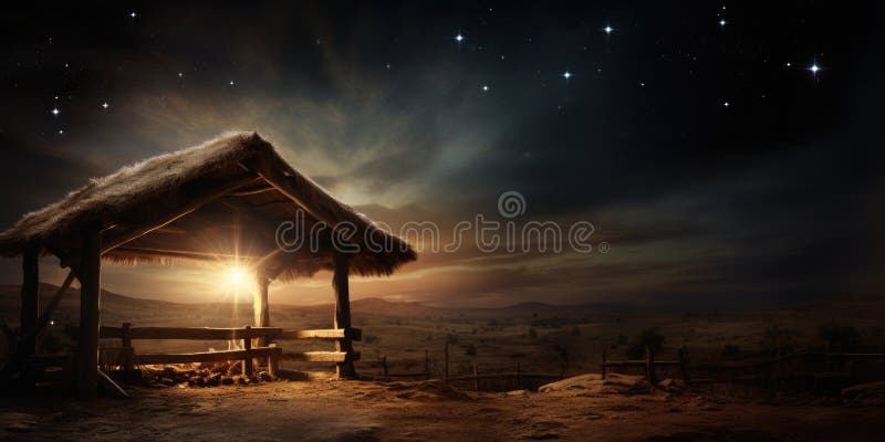 Waiting for the Messiah - Empty Manger in Bethlehem S Barn Stock ...