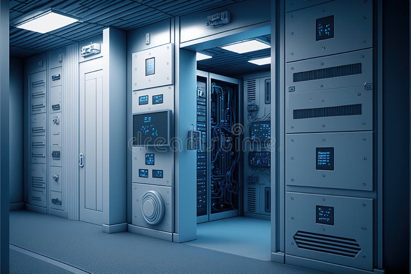 Image of Empty Server Room, Created Using Generative Ai Technology ...