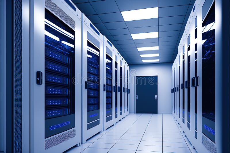 Image of Empty Server Room, Created Using Generative Ai Technology ...