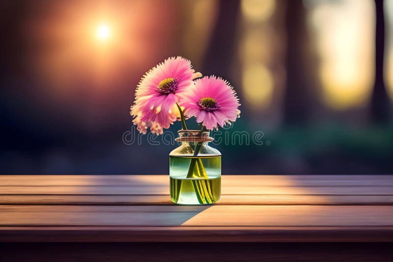 Image of the Empty Table Closeup in the Foreground with Different ...