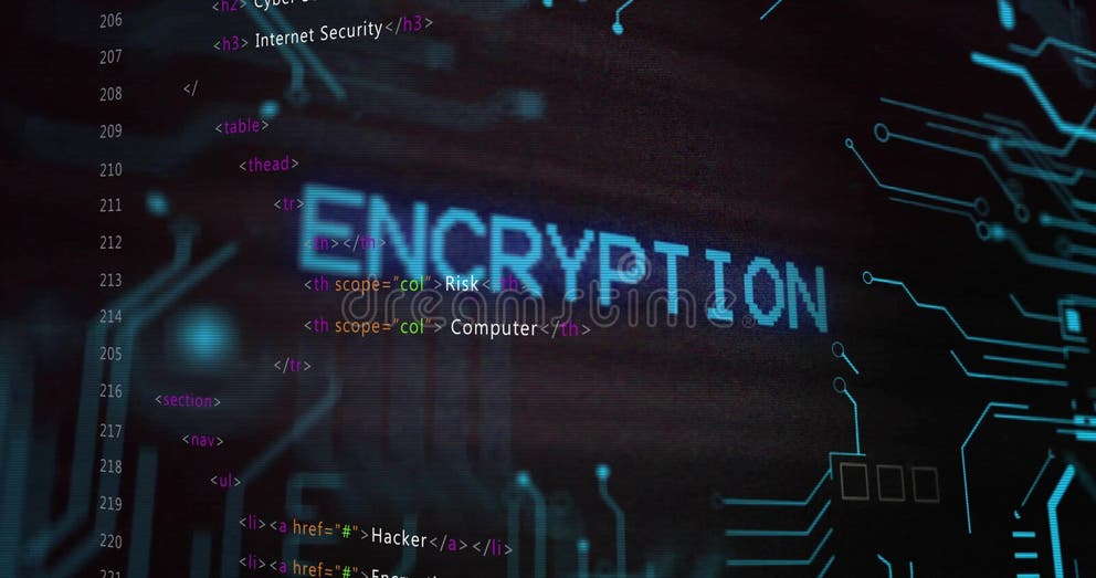 Image of Encryption Text Over Data Processing on Black Background Stock Photo - Image of virtual ...