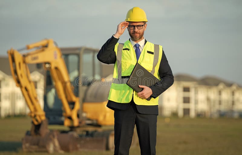 Image of Engineer Man at Civil Engineering. Engineer Man at Civil ...