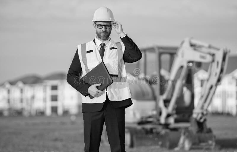 Image of Engineer Man at Civil Engineering. Engineer Man at Civil ...