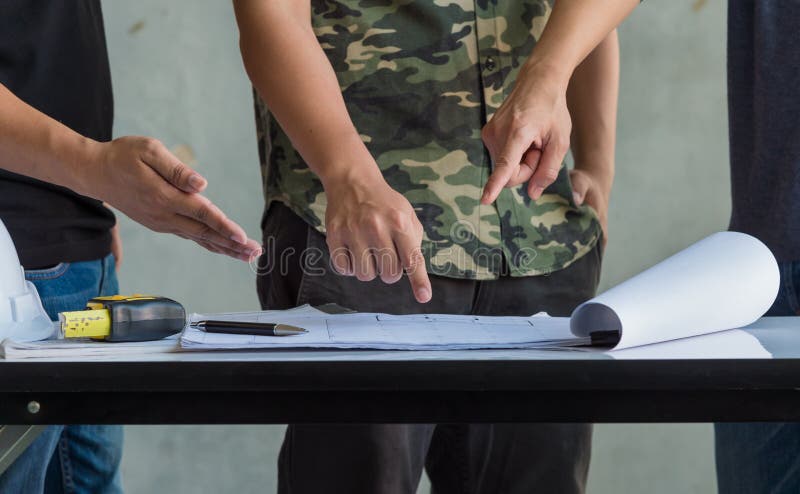 Approved Engineering Drawing Documents with Wrench. Stock Photo - Image ...