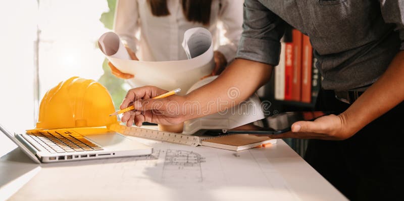 Engineer Teamwork. Image of Engineer Meeting for Architectural Project ...
