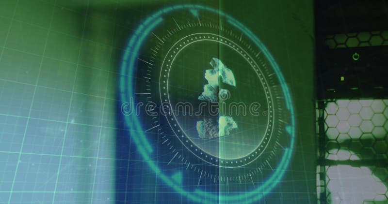 Image of English Pound Symbol on Rotating Safe Lock Over Data ...