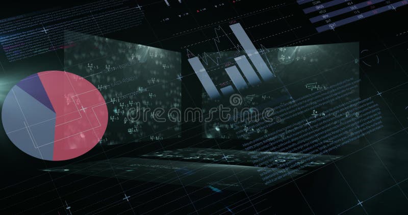 Image of Equations Moving and Statistical Information Graphs Processing ...