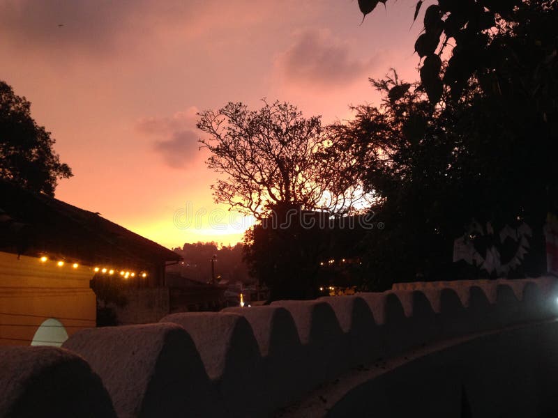 Evening Sundown in Sri Lanka Stock Image - Image of evening, sunset ...