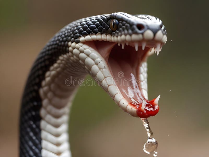 Image of the Evil Cobra Dripping and Spitting Venom. Stock Illustration ...
