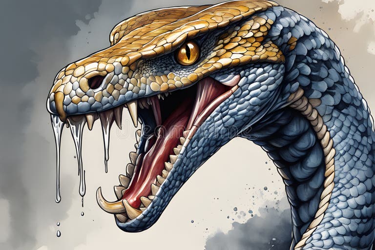 Snake Spitting Venom Stock Illustrations – 197 Snake Spitting Venom ...
