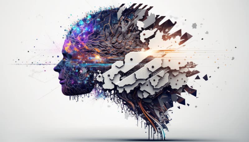 Creative Technology Background 6K, Analysis Technology Head Earth Brain ...