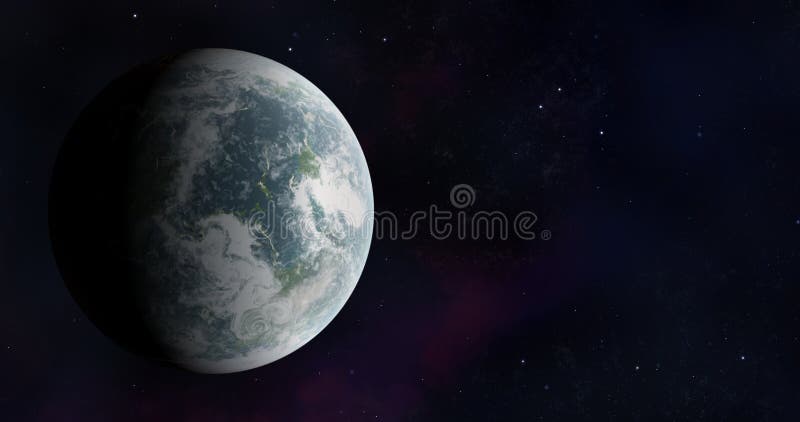 3d Rendering of an Exoplanet in Space Stock Illustration - Illustration of volcanism, active ...