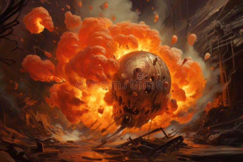 Exploding Ball Could Represent New Beginnings or Ideas Stock ...