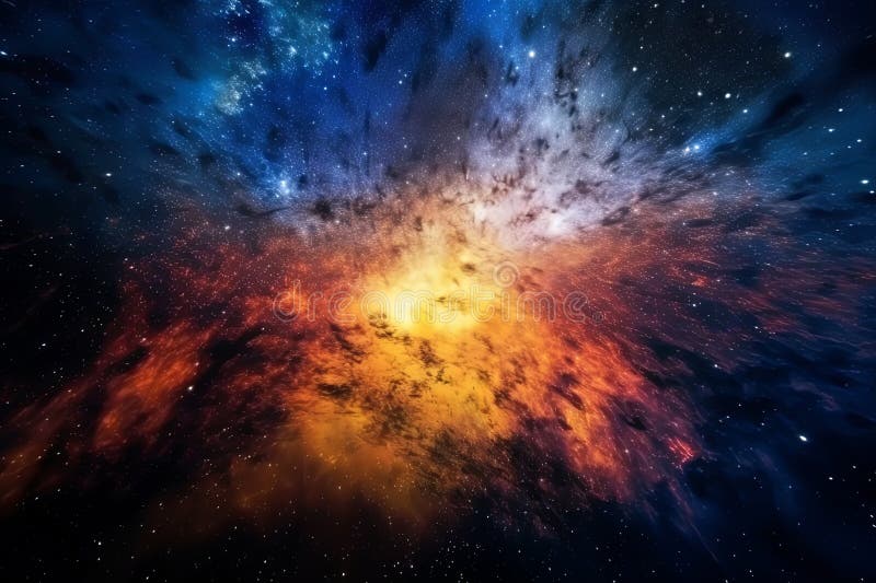 An Image of an Exploding Star in Space Stock Illustration ...