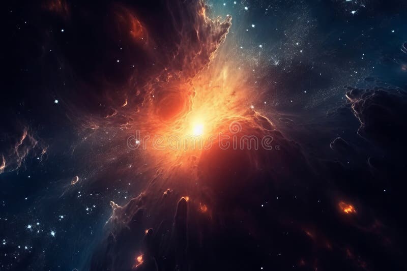An Image of an Exploding Star in Space Stock Illustration ...