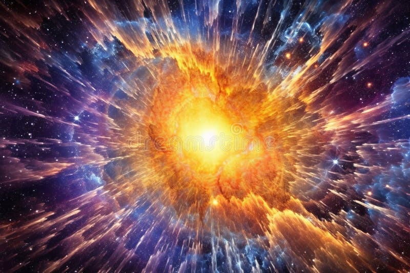 An Image of an Exploding Star in Space Stock Illustration ...