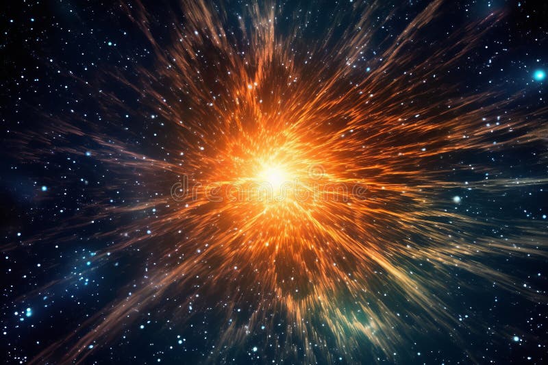 An Image of an Exploding Star in Space Stock Illustration ...