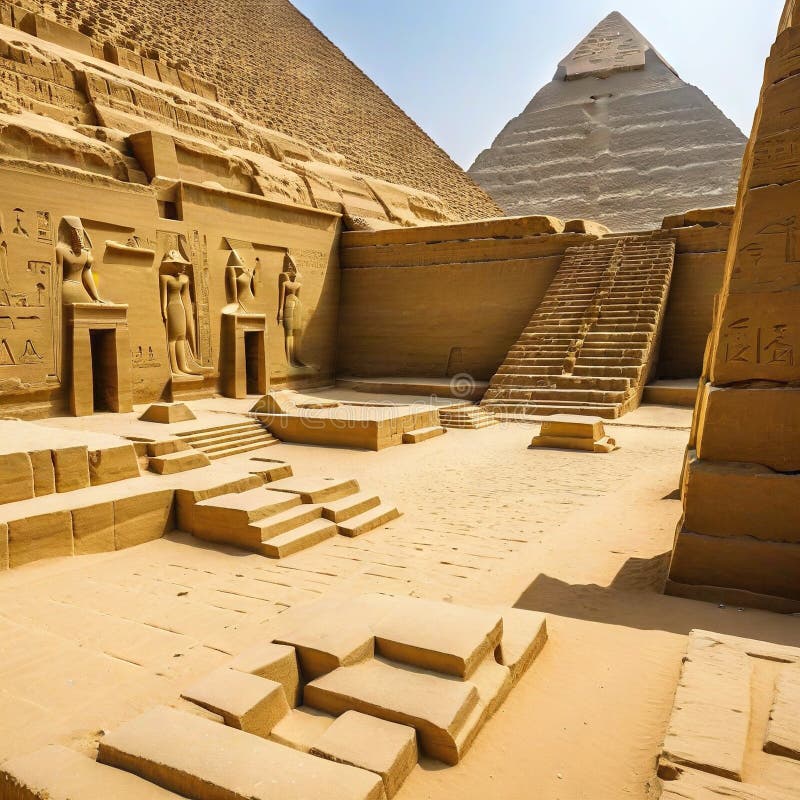 Image of Explorer Inside an Ancient Egyptian with Various Artifacts on ...