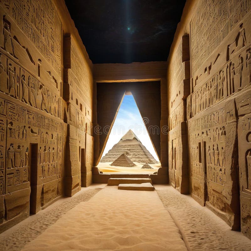 Image of Explorers Inside an Ancient Egyptian with Various Artifacts on ...