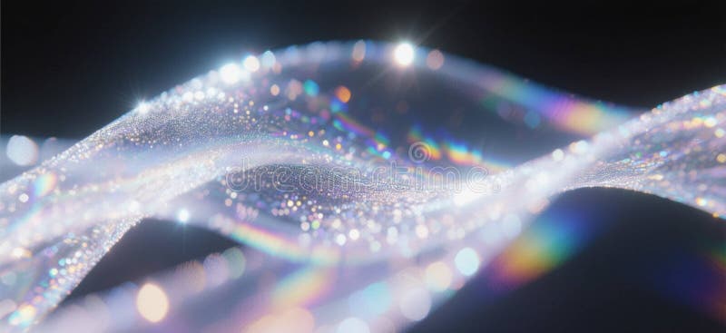 Dreamy Refraction: Rainbow Light on Dark Stock Illustration ...