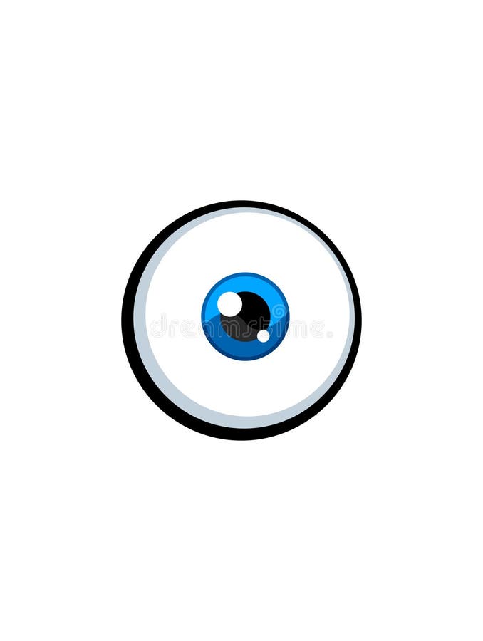 An Image of an Eye with One Eyeball Stock Illustration - Illustration ...