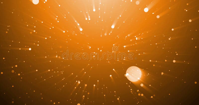 Image of Falling Confetti and Light Rays Over Orange Background Stock ...